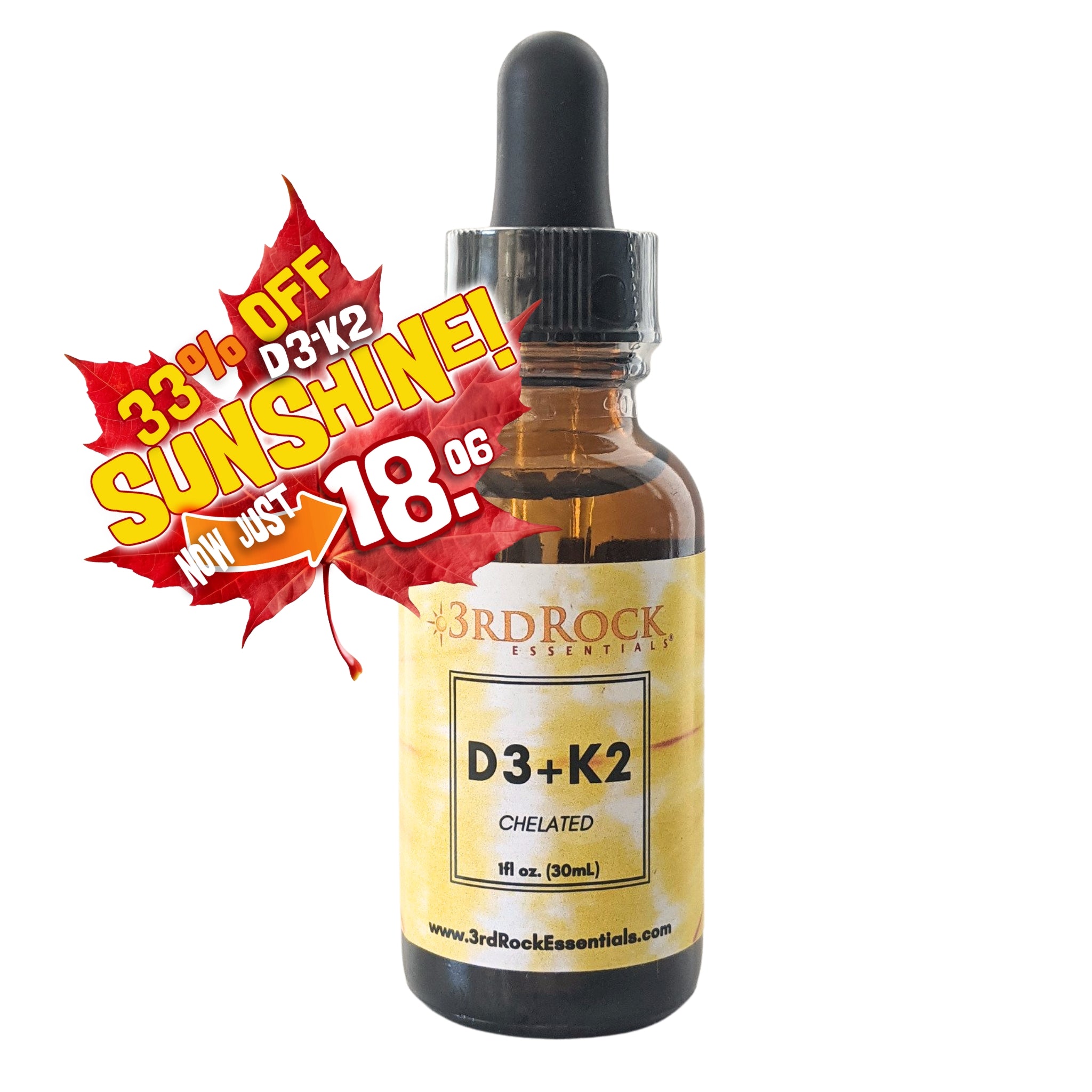 D3+K2 Supplement Vitamin Liquid Drops – 3rd Rock Essentials